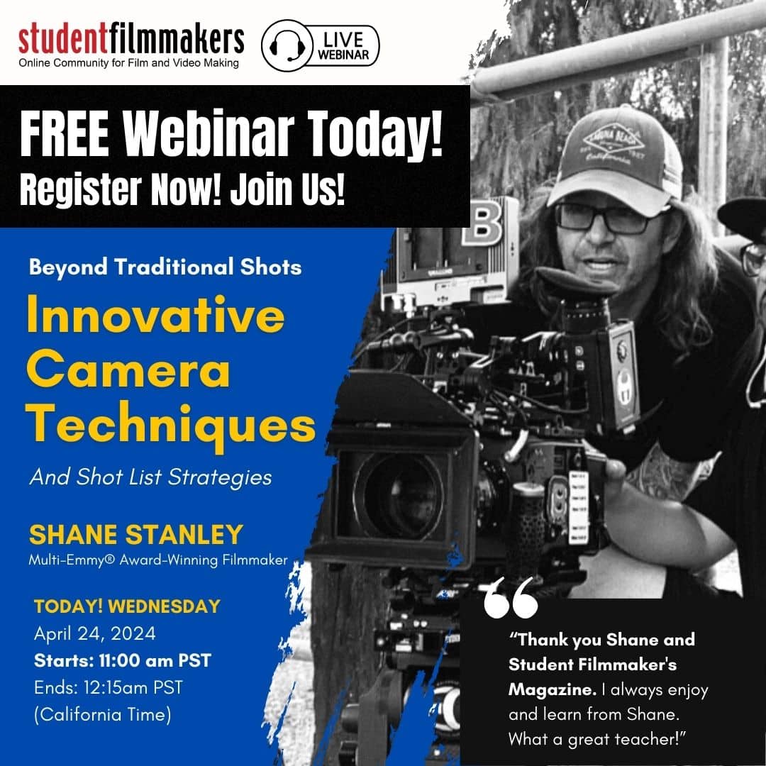 Free Live Webinar Today! Beyond Traditional Shots | Innovative Camera ...
